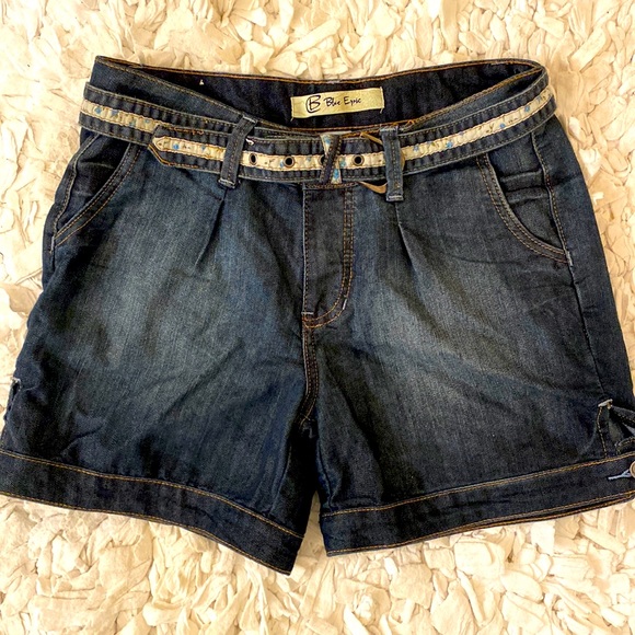 Shorts | Blue Epic Denim Shorts With Attached Denim Belt | Poshmark